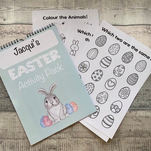 Personalised Easter Activity Pack, Easter Activity Book, Easter ...