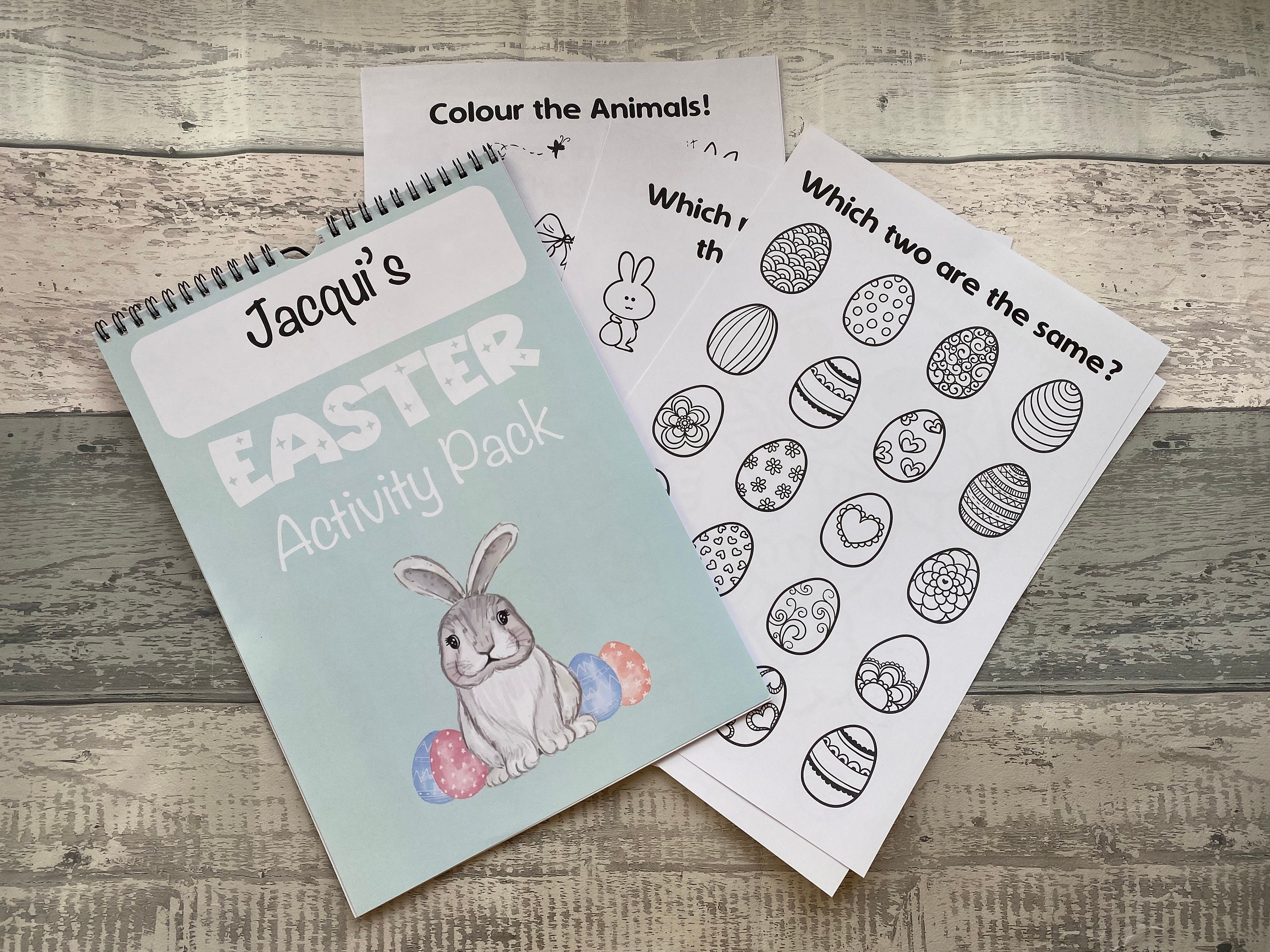 Personalised Easter Activity Pack, Easter Activity Book, Easter ...