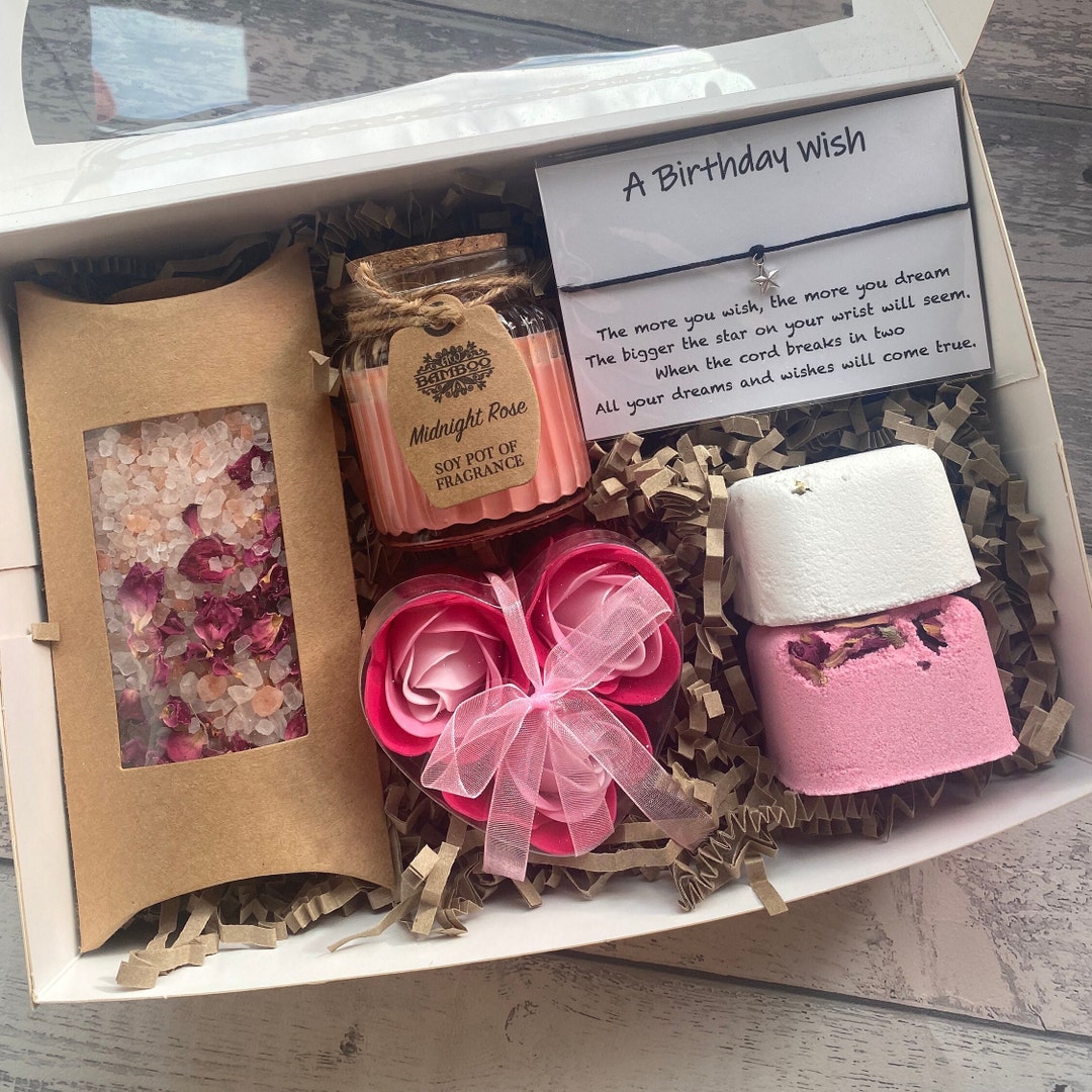 Happy Birthday Spa Box Set, Pamper Hamper Shower Steamer Gift for Women ...