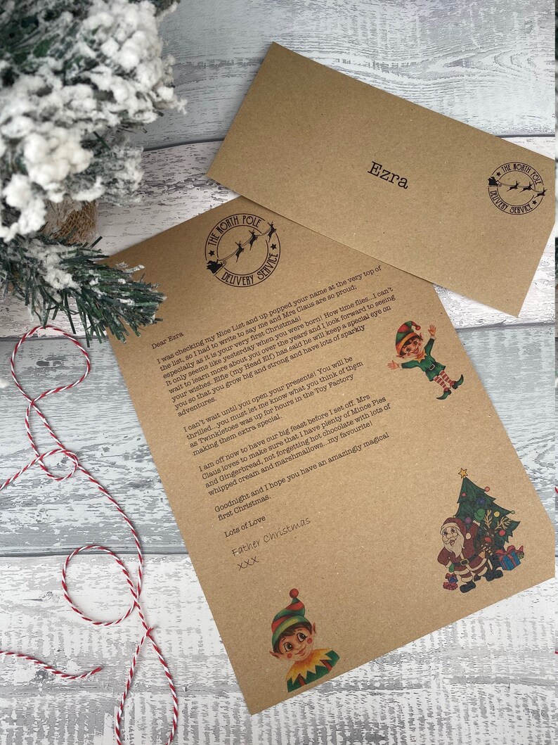 Babys First Christmas Letter From Santa Keepsake 1st - Etsy UK