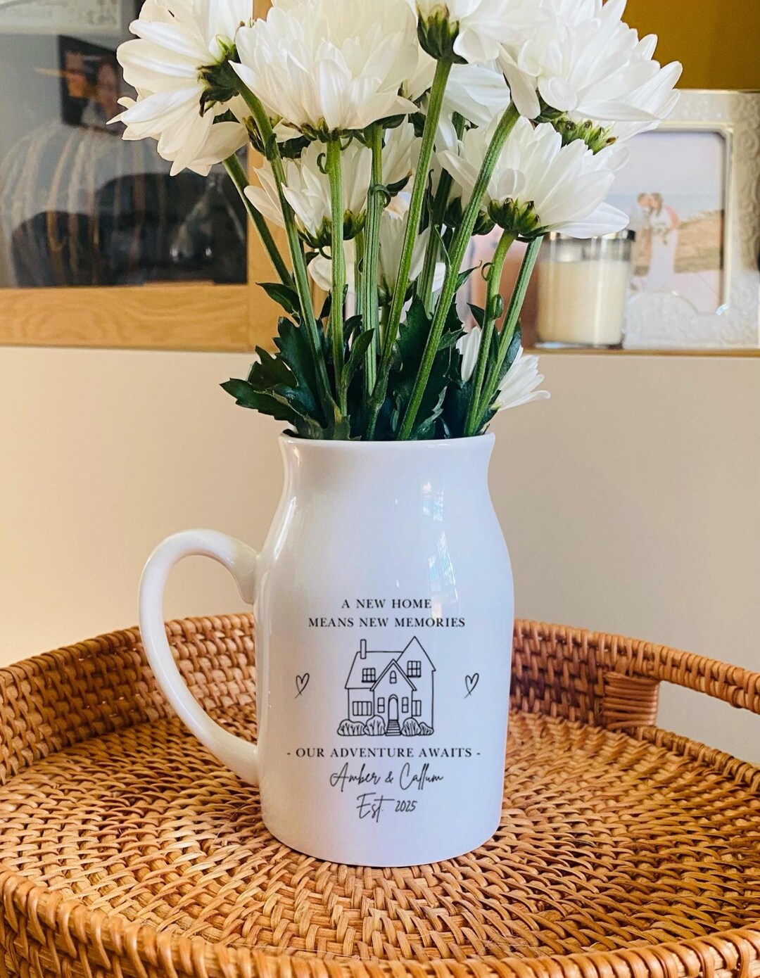 Personalised New Home Gift - New Home Small Vase - Housewarming Gift ...