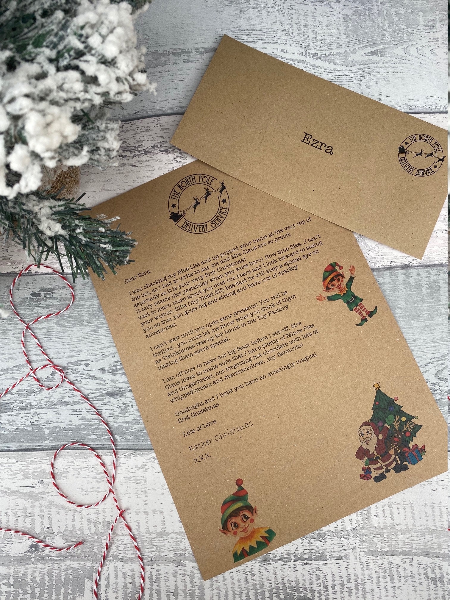 Babys First Christmas Letter From Santa Keepsake 1st - Etsy UK