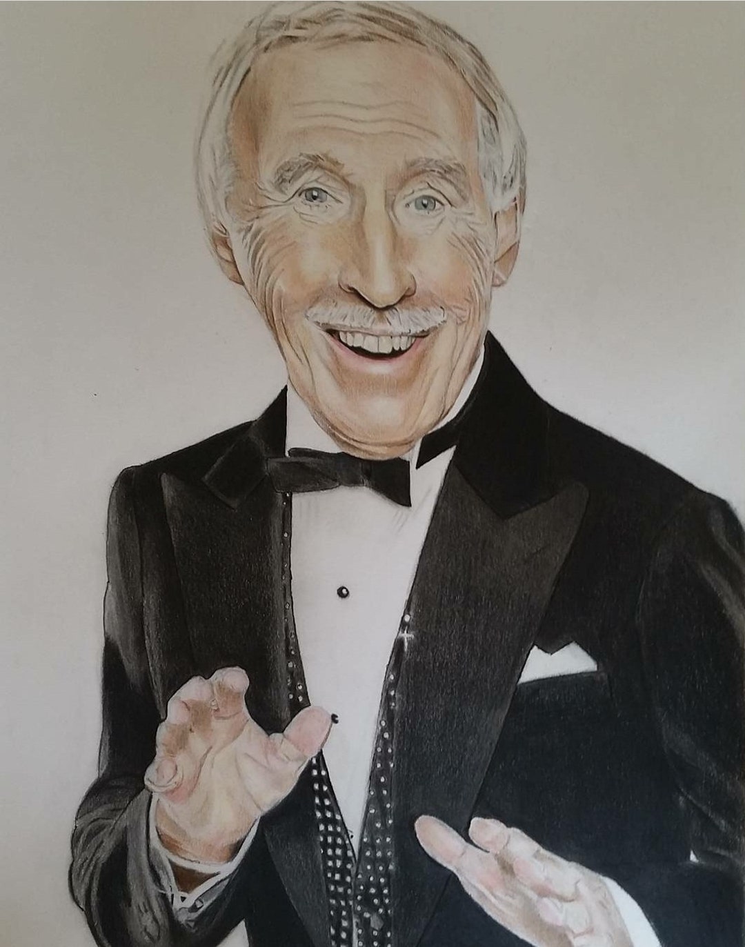 Original Bruce Forsyth Portrait Drawing, A3 Coloured Pencil - Etsy