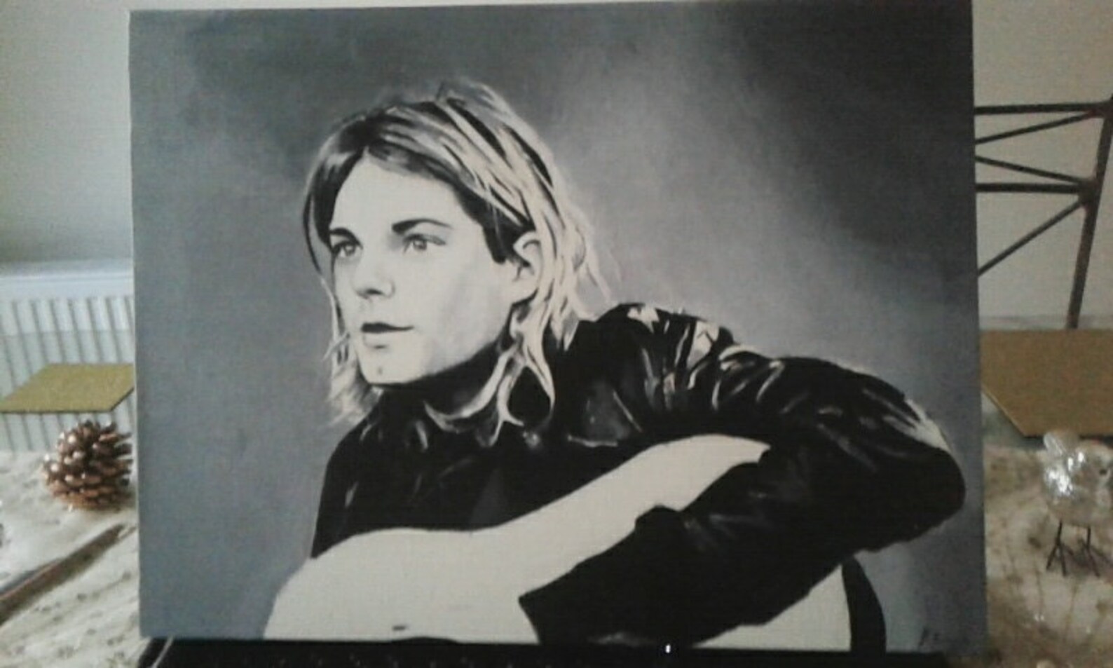 Nirvana Kurt Cobain Original Acrylic Painting Fan-art - Etsy