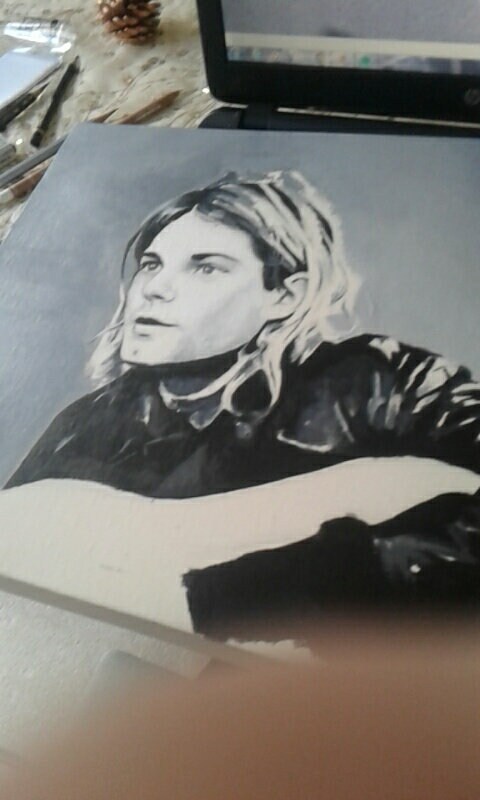 Nirvana Kurt Cobain Original Acrylic Painting Fan-art - Etsy
