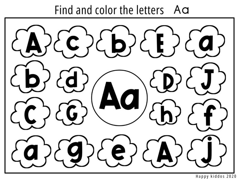 Alphabet Worksheet, Learning the Alphabet, Kindergarten, Preschool ...
