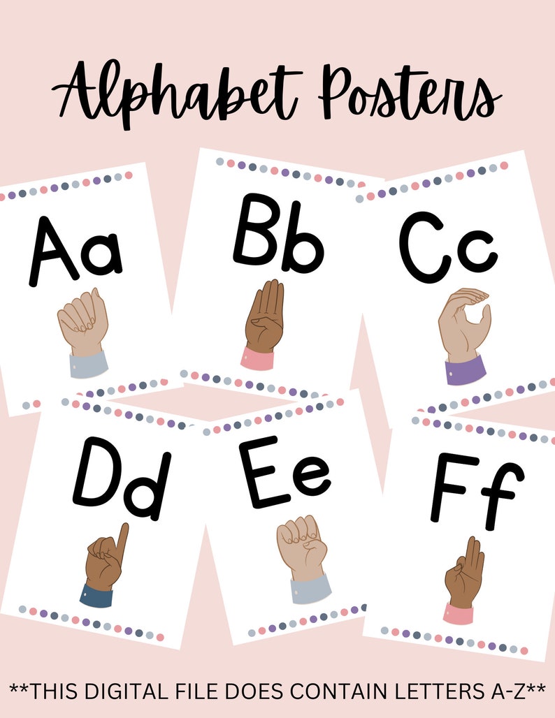 Alphabet | Sign Language Alphabet | Classroom Wall Alphabet | Classroom ...