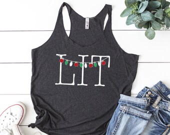 Christmas Tank Tops | Etsy