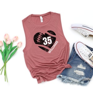 Football Mom Tank Tops, Football Muscle Tank, Football Shirts for Women ...
