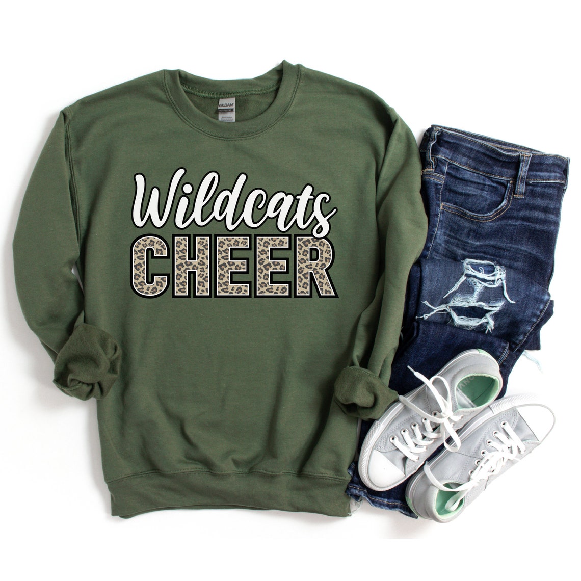 Cheer Sweatshirt Custom Cheer Mom Shirt Leopard Cheerleading - Etsy