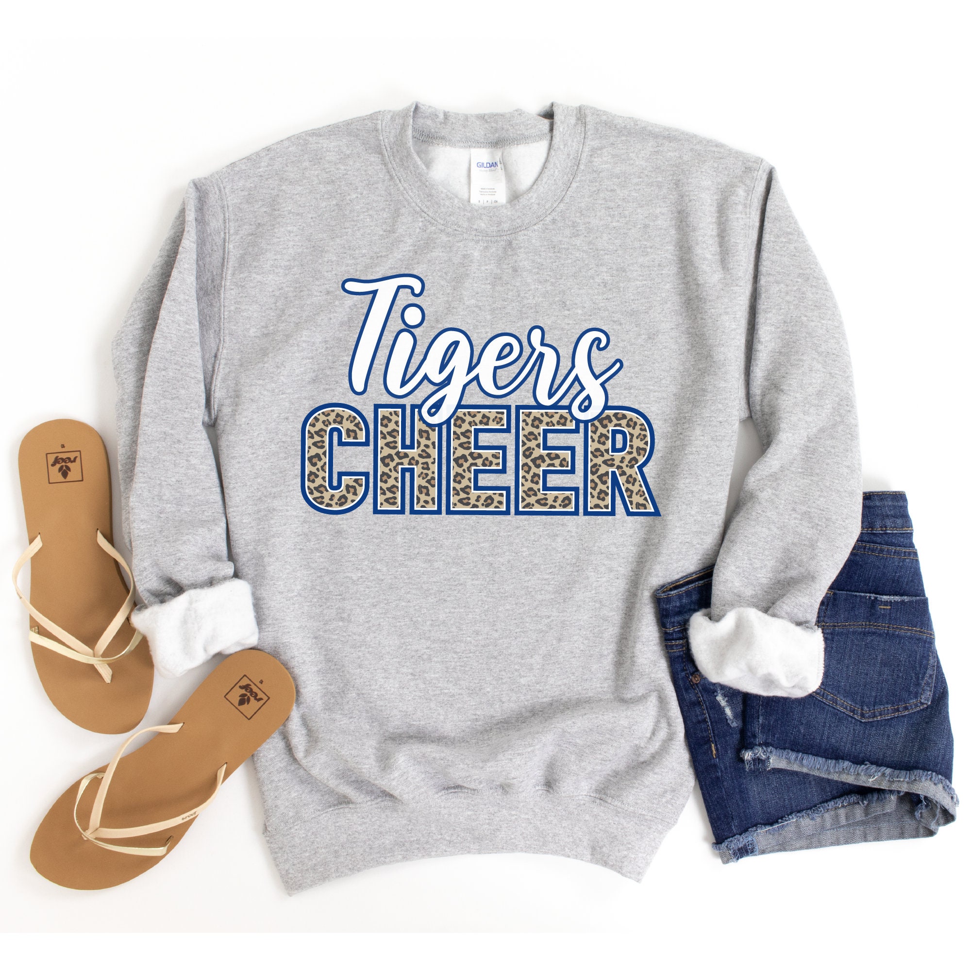 Cheer Sweatshirt Custom Cheer Mom Shirt Leopard Cheerleading - Etsy