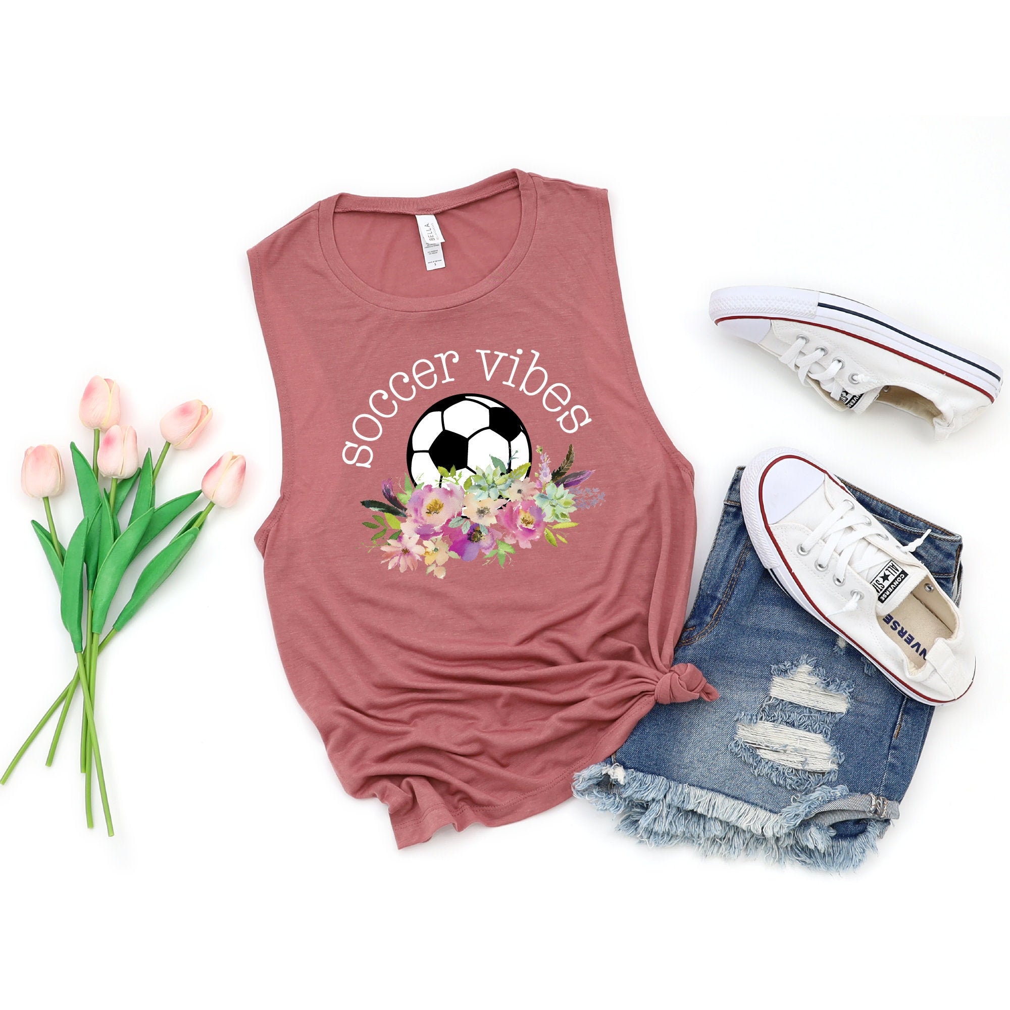 Soccer Tank Tops Soccer Muscle Tank Soccer Shirts for Women - Etsy