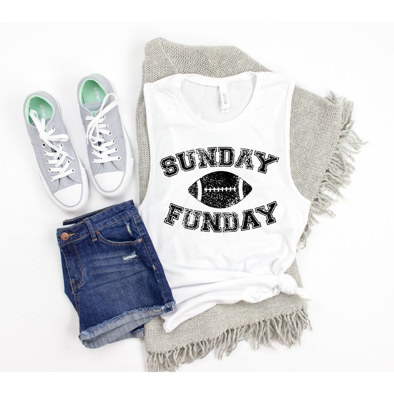Football Tank Tops, Sunday Funday Muscle Tank, Football Shirts for ...