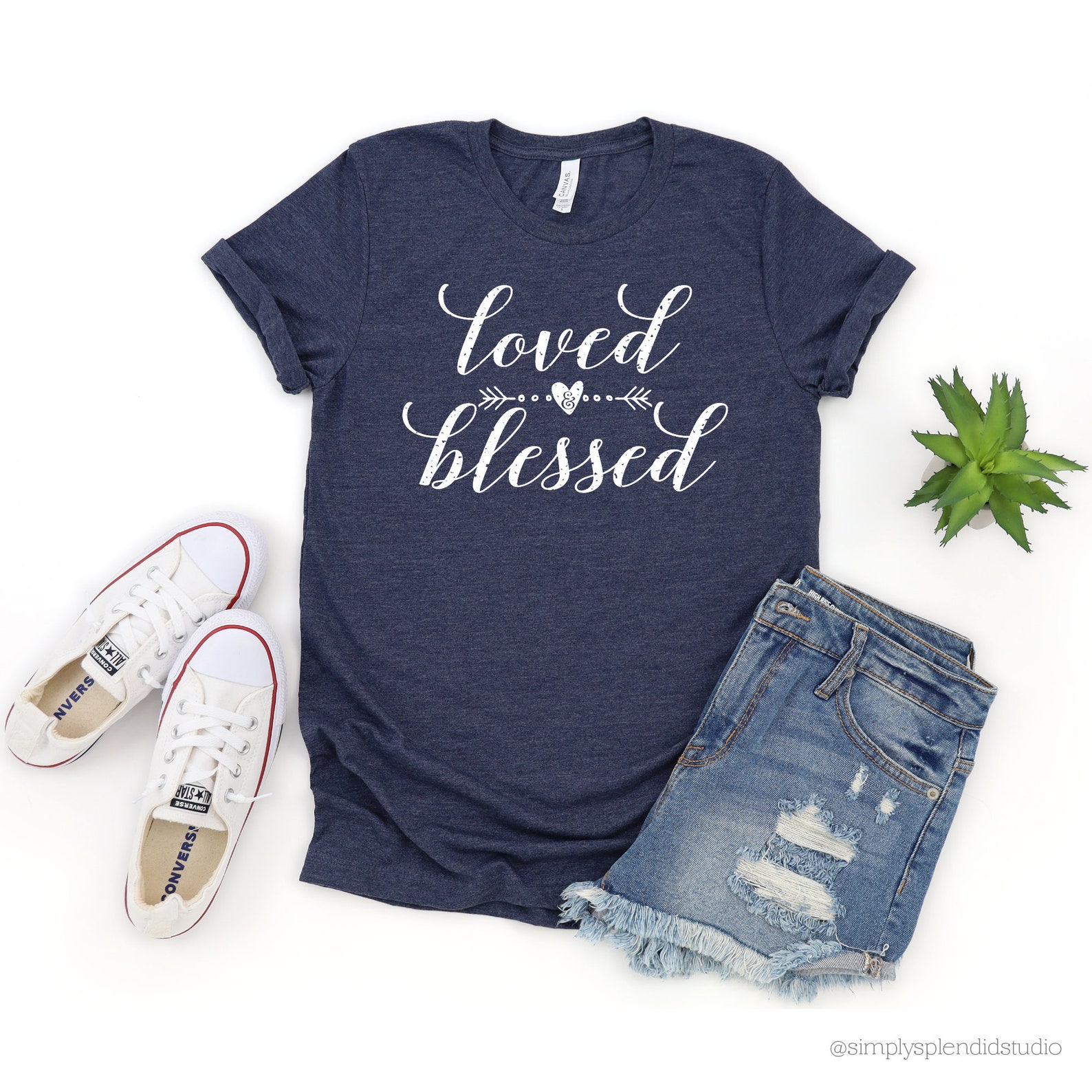 Loved and Blessed Shirt, Blessed Shirt, Blessed Mama, Valentines Day ...