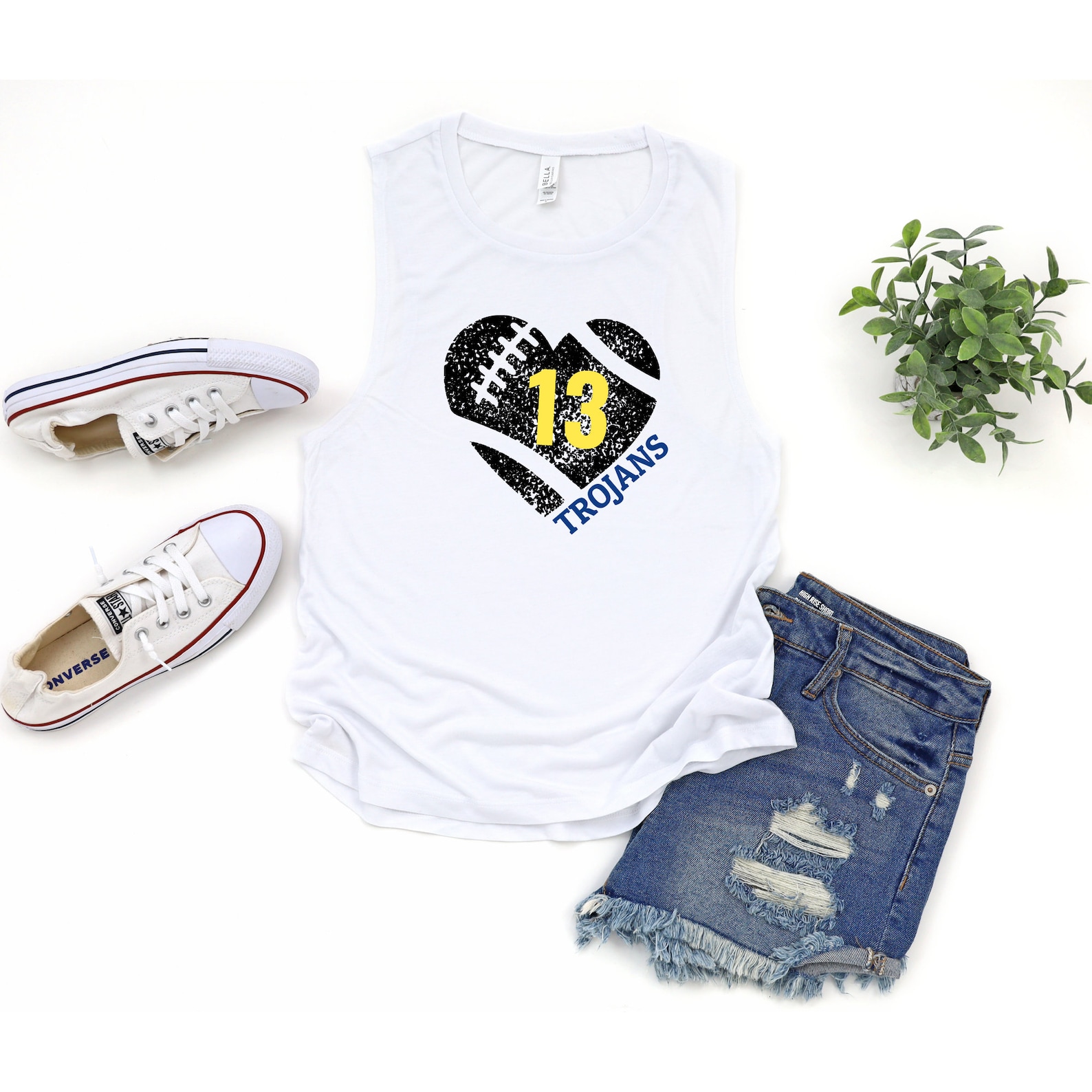 Custom Football Tanks, Football Tank Tops for Women, Personalized ...