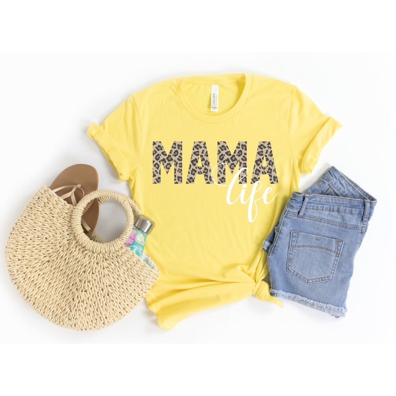 Leopard Mama Shirt Mom Shirts Leopard Mom Shirts Mom Life | Etsy