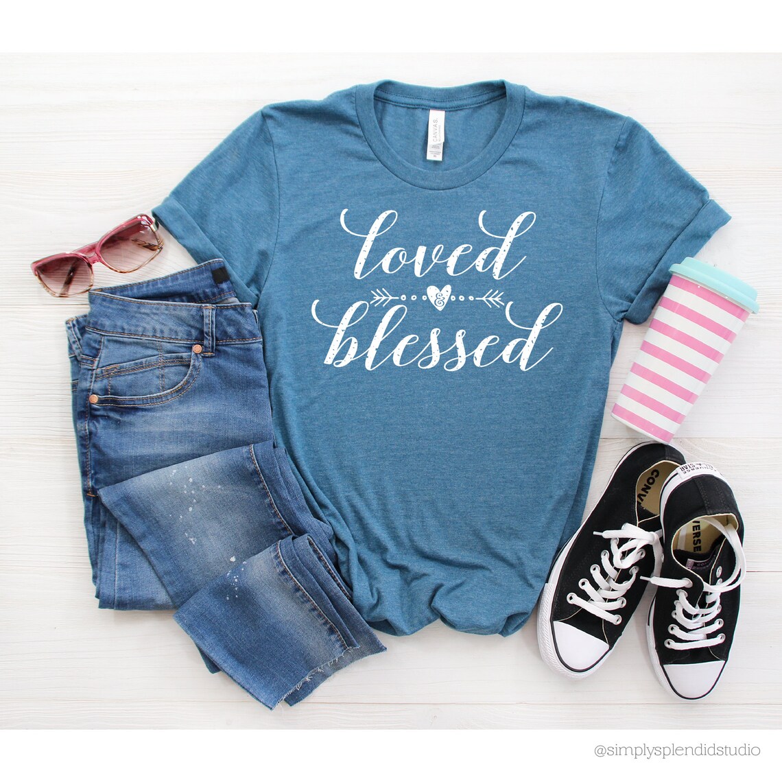 Loved and Blessed Shirt, Blessed Shirt, Blessed Mama, Valentines Day ...