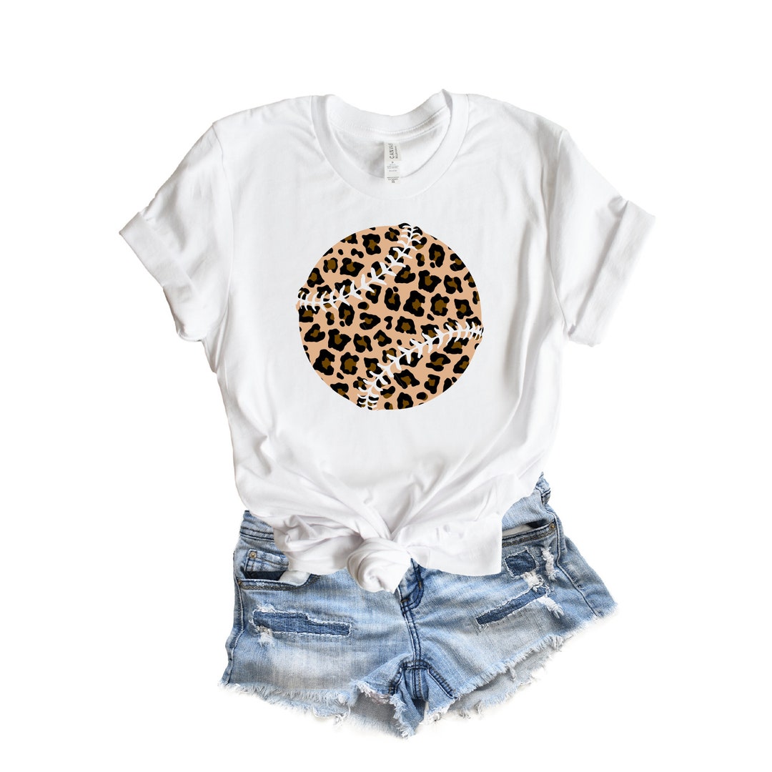 Baseball Shirt, Leopard Baseball Shirts for Women, Baseball Mom Shirts ...
