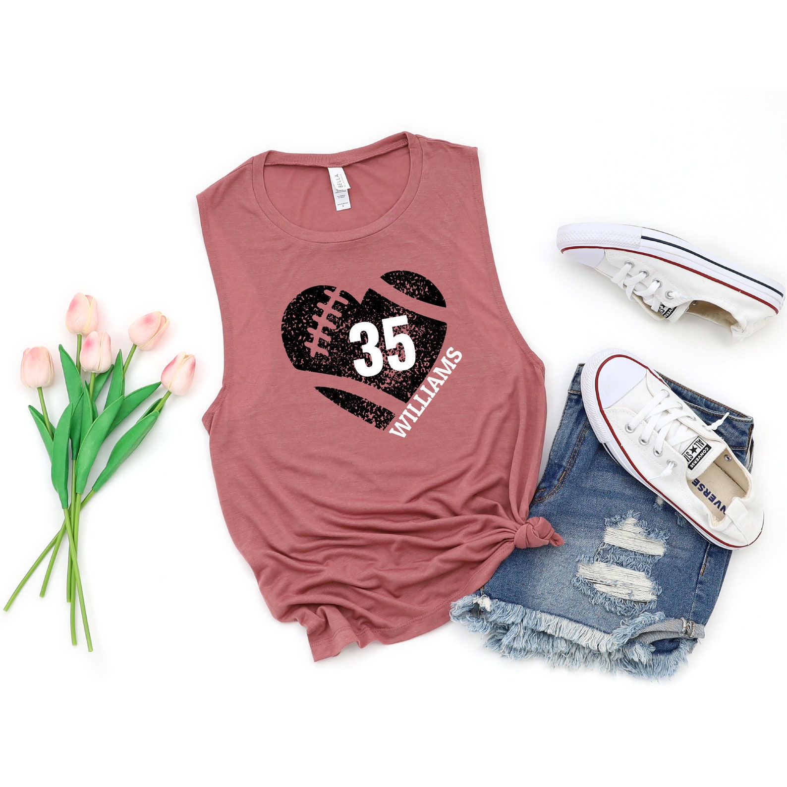 Football Mom Tank Tops, Football Muscle Tank, Football Shirts for Women ...