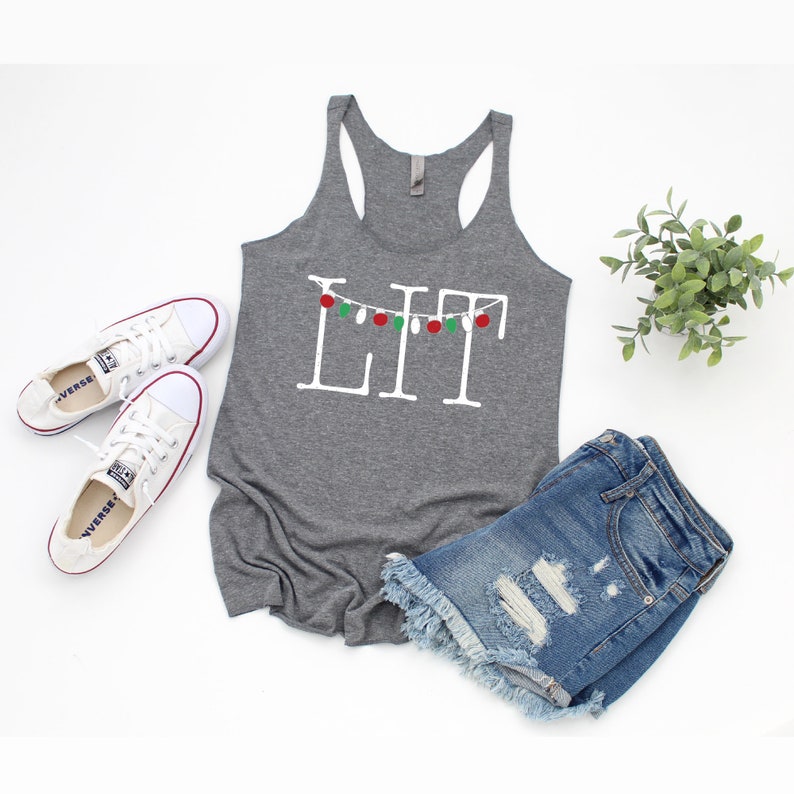 Christmas Tank Top, Funny Yoga Tanks, Exercise Tops, Christmas Running ...