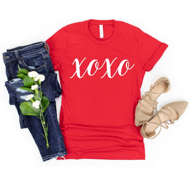 XOXO Shirt Xoxo Tshirt Valentines Shirt Womens Valentine - Etsy