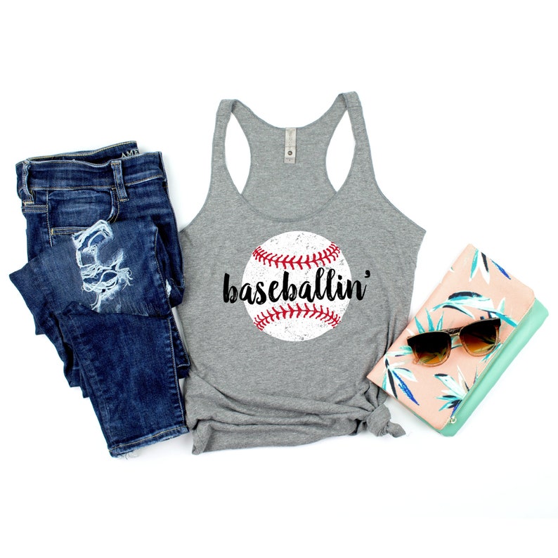 Baseball Mom Tank Top, Baseball Mom Shirts, Womens Baseball Tshirts ...
