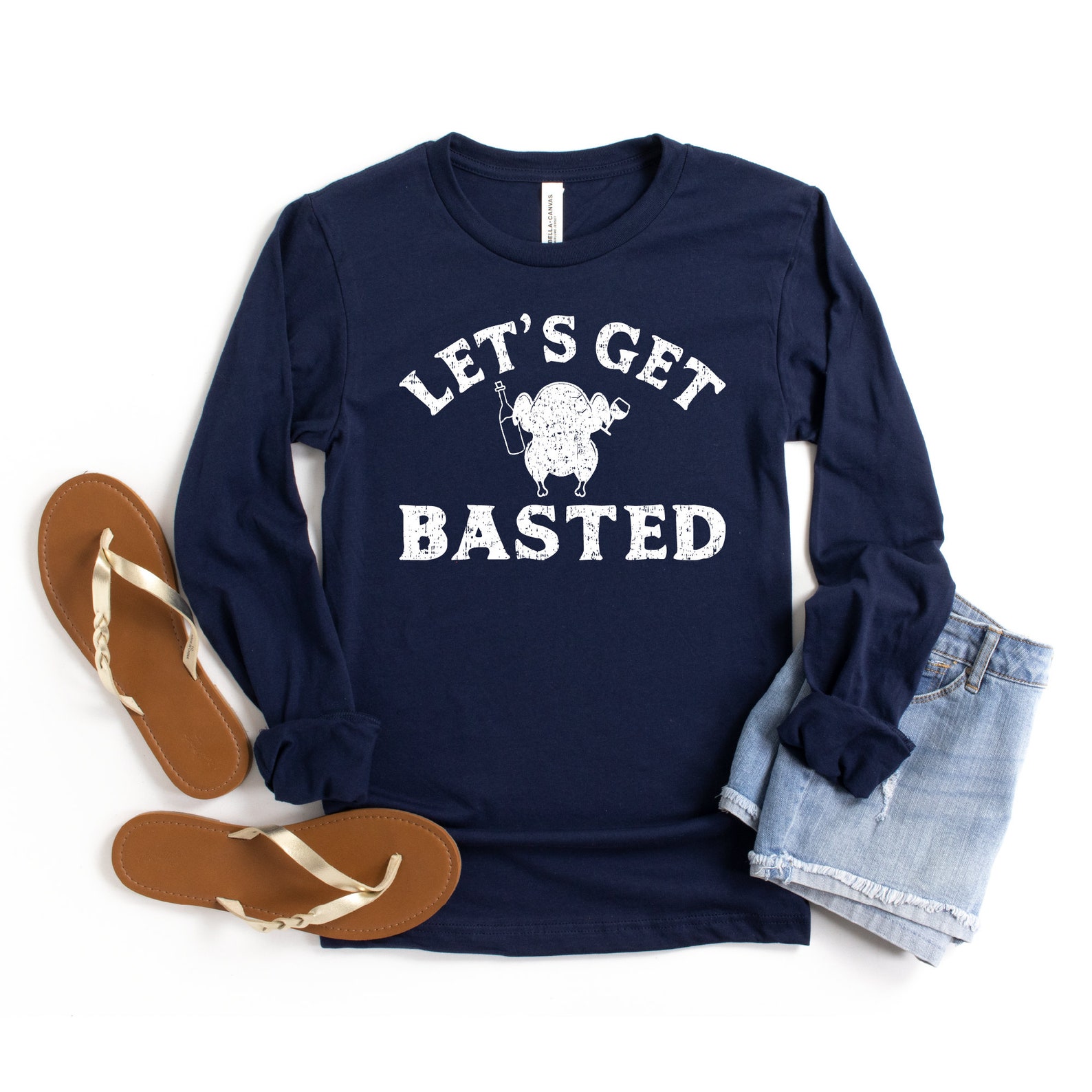 Lets Get Basted Shirt Funny Thanksgiving Shirt Thanksgiving | Etsy