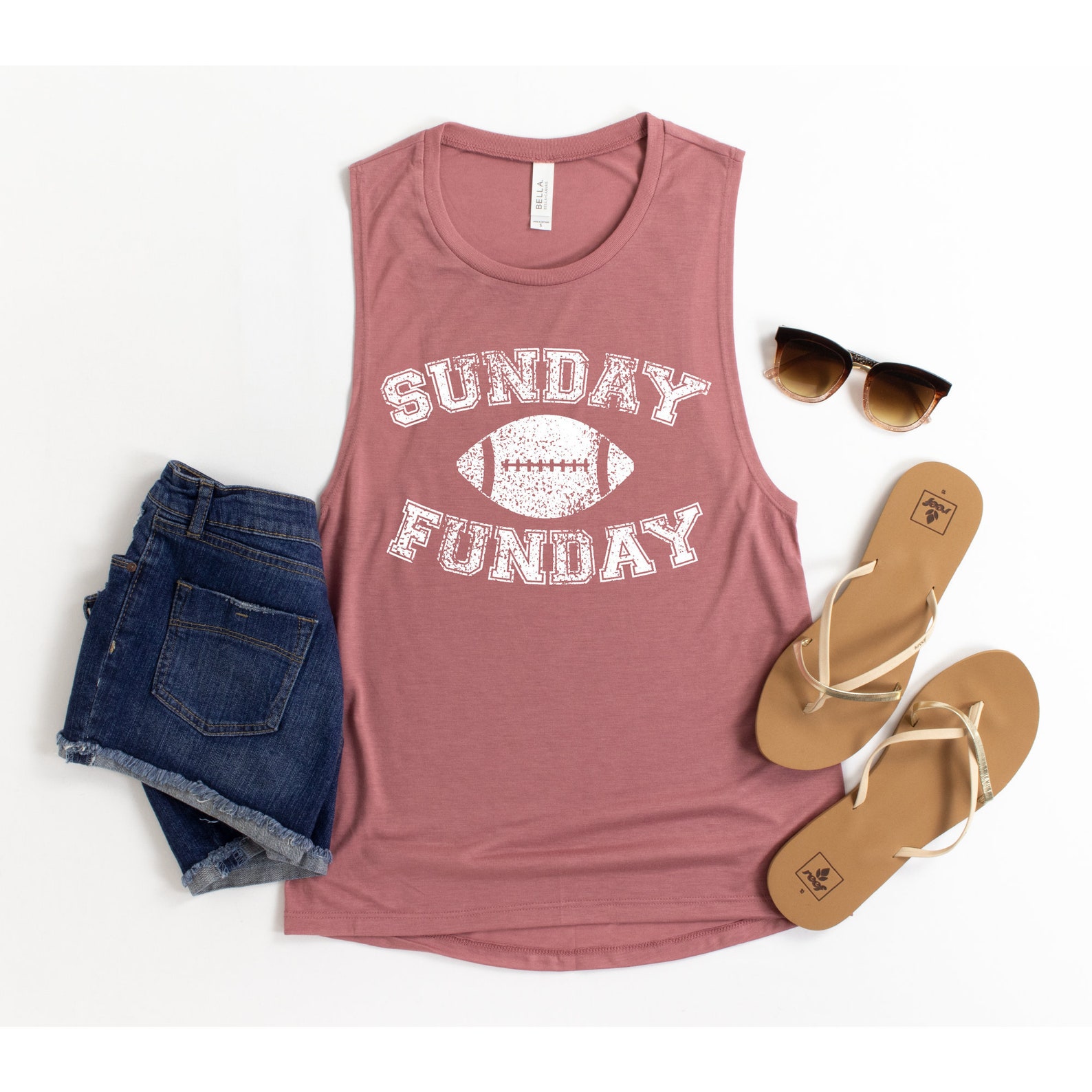 Football Tank Tops Sunday Funday Muscle Tank Football Shirts - Etsy