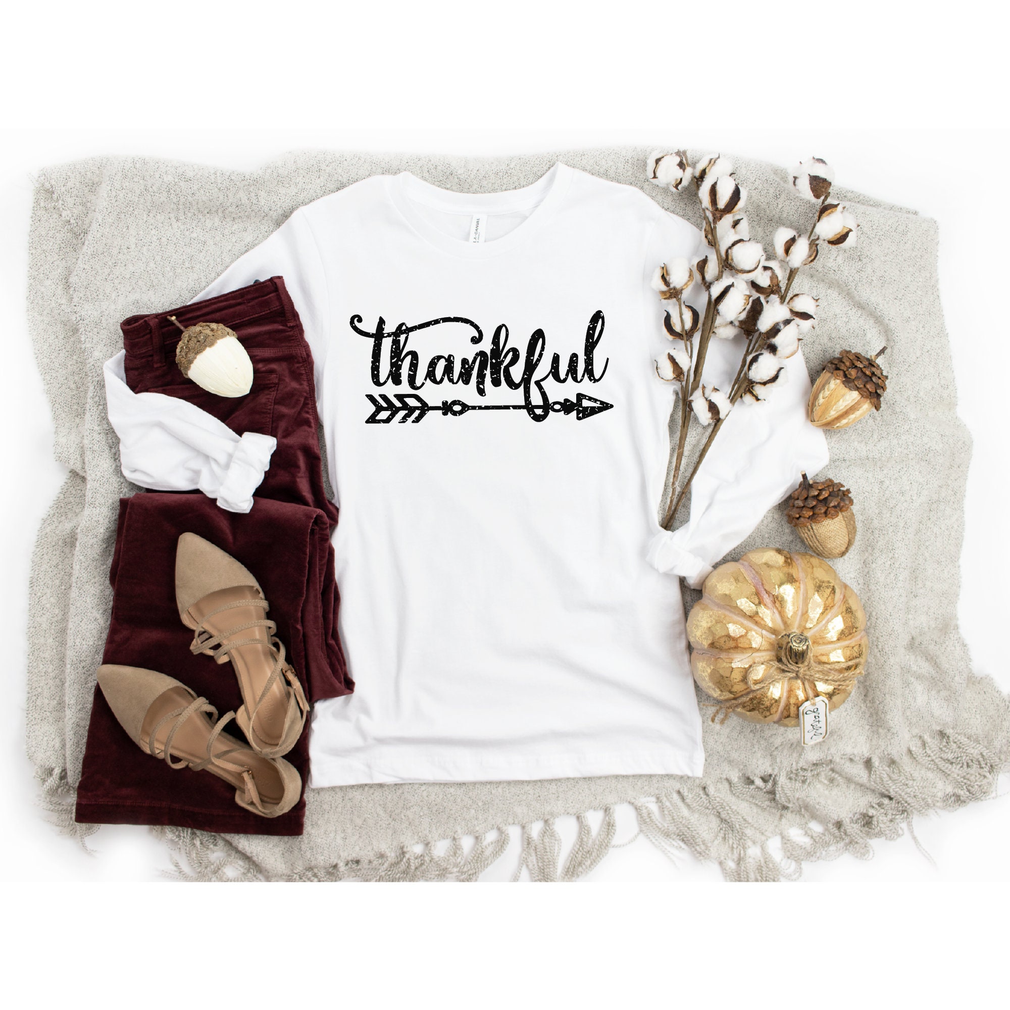 Thankful Shirt Thanksgiving Shirt Women Fall Shirts Women | Etsy