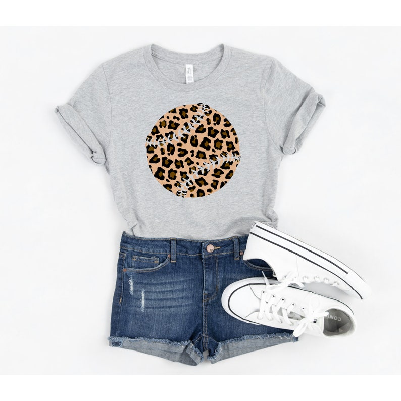 Baseball Shirt Leopard Baseball Shirts for Women Baseball - Etsy