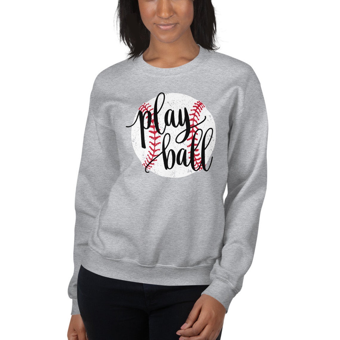 Baseball Sweatshirt Womens Baseball Sweater Cute Baseball - Etsy