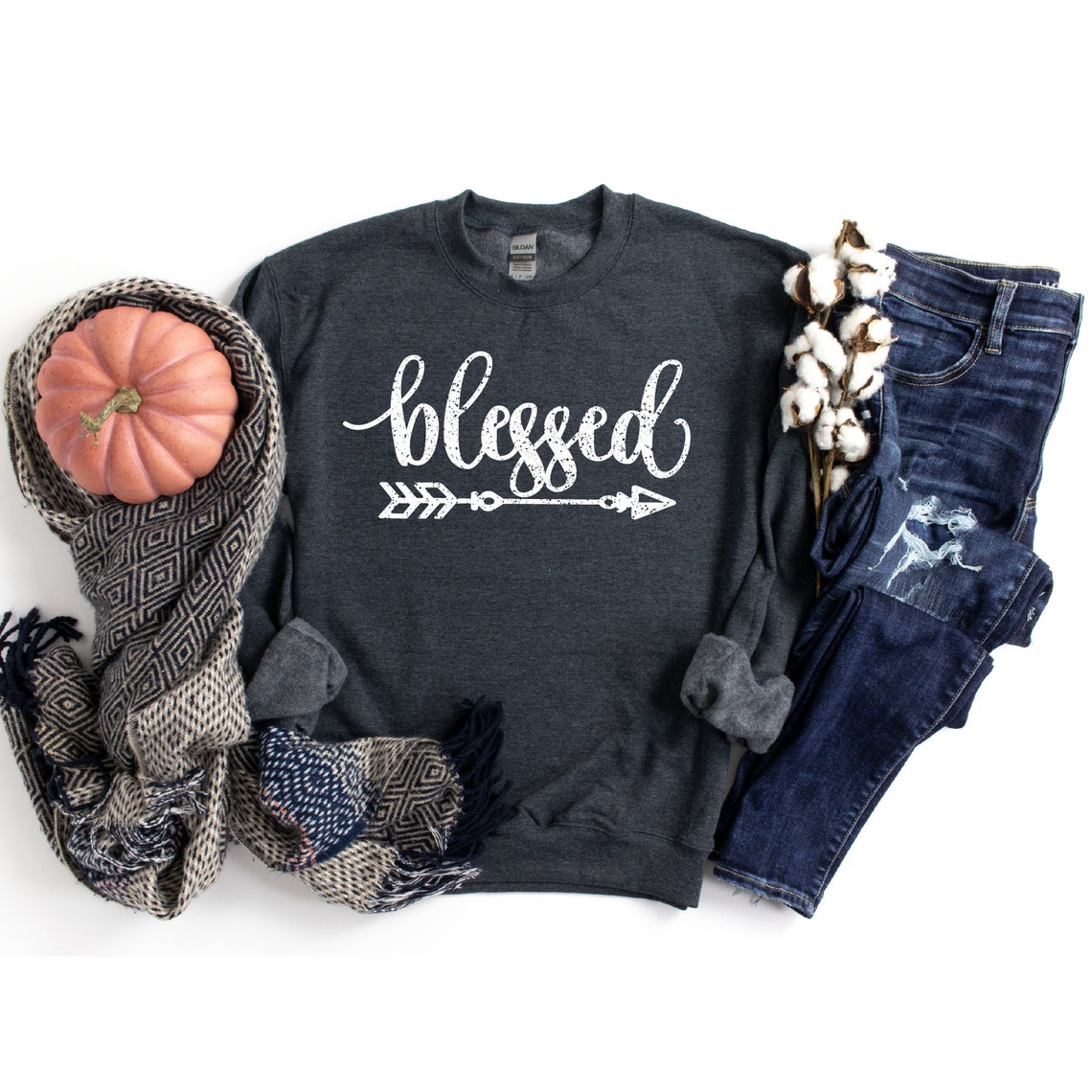 Blessed Sweatshirt, Fall Sweater, Thanksgiving Sweatshirts for Women ...