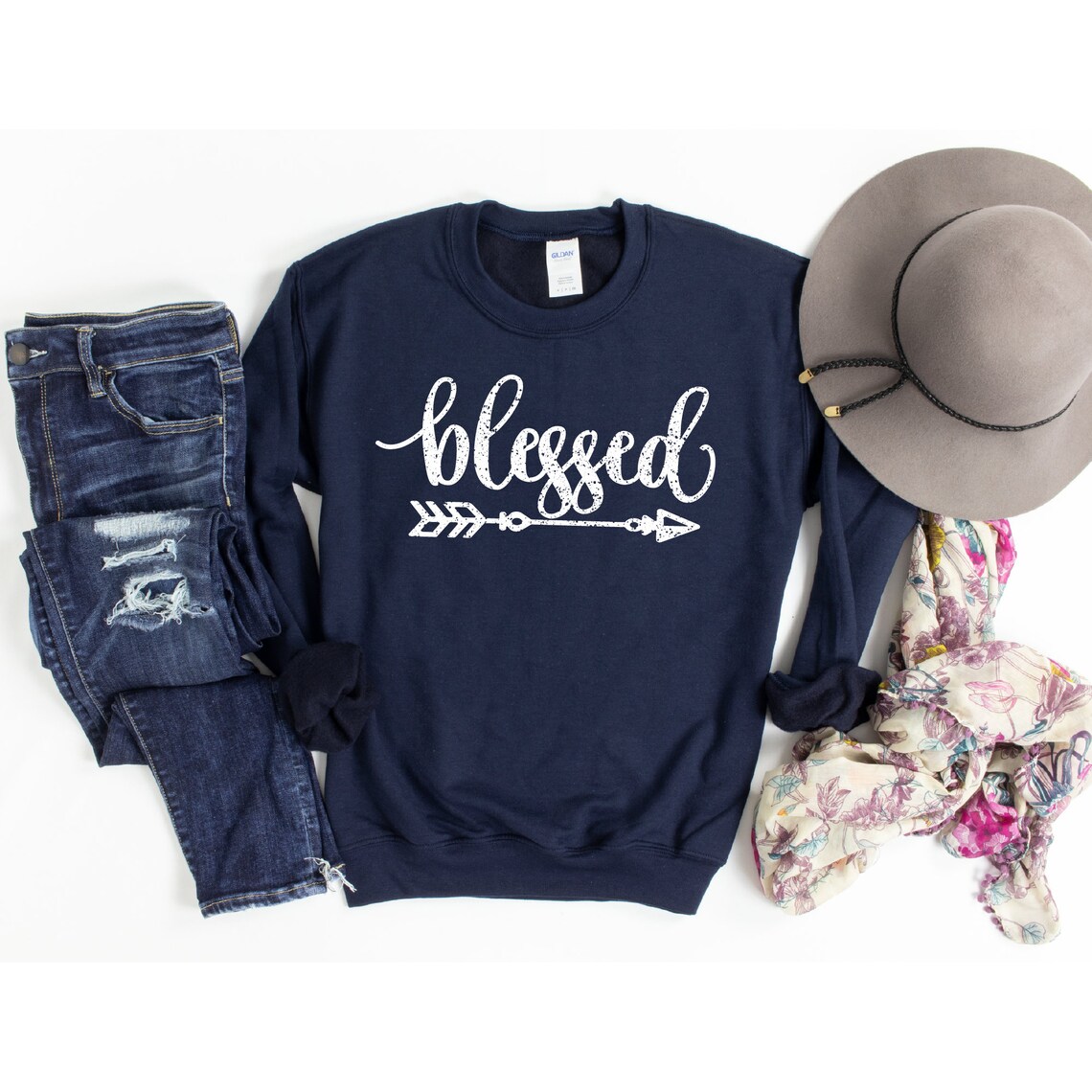 Blessed Sweatshirt, Fall Sweater, Thanksgiving Sweatshirts for Women ...