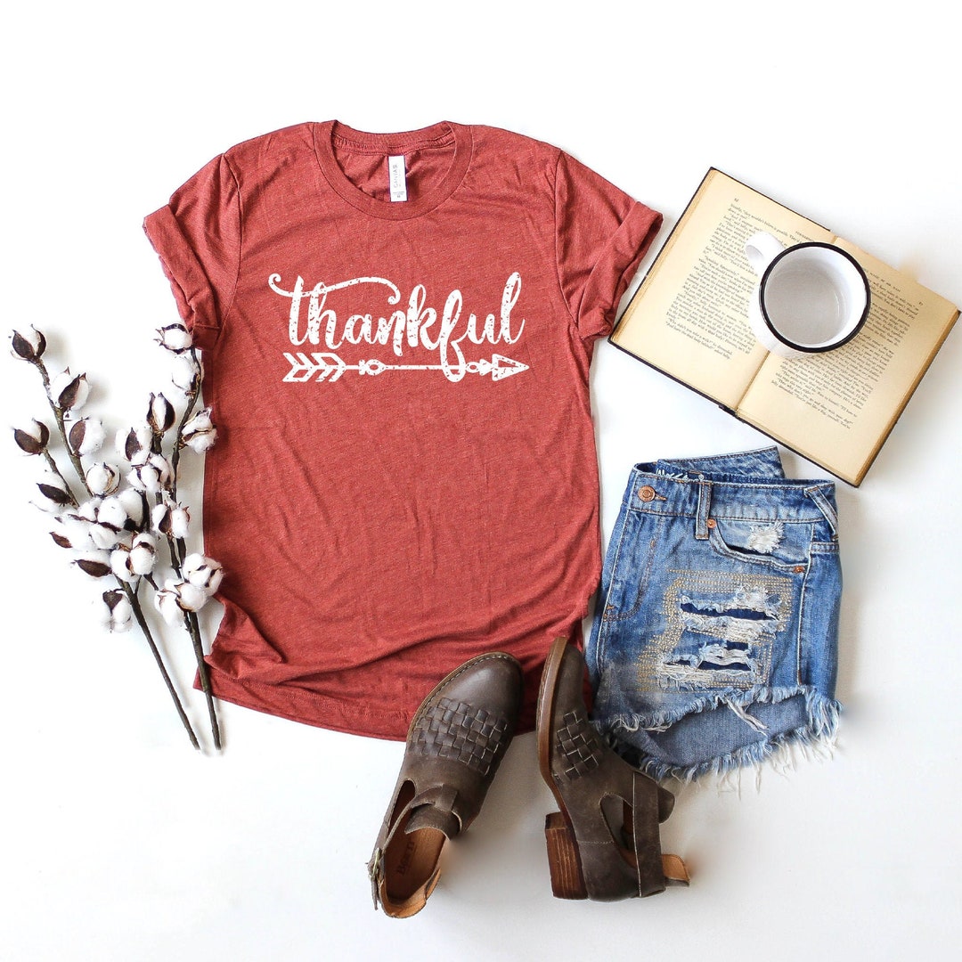 Thanksgiving T Shirt, Thankful Shirt, Fall Shirt Women, Thankful T ...