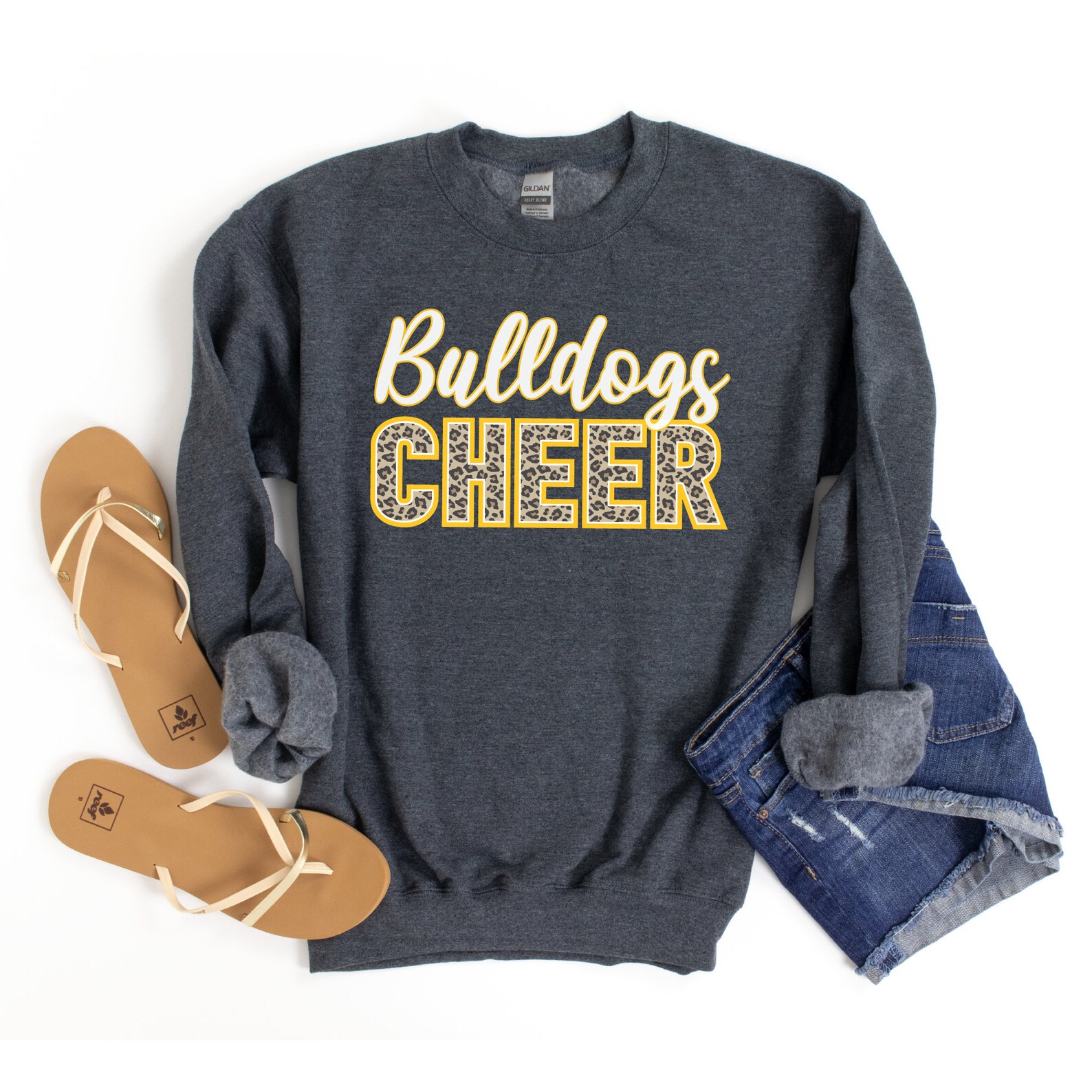 Cheer Sweatshirt Custom Cheer Mom Shirt Leopard Cheerleading - Etsy