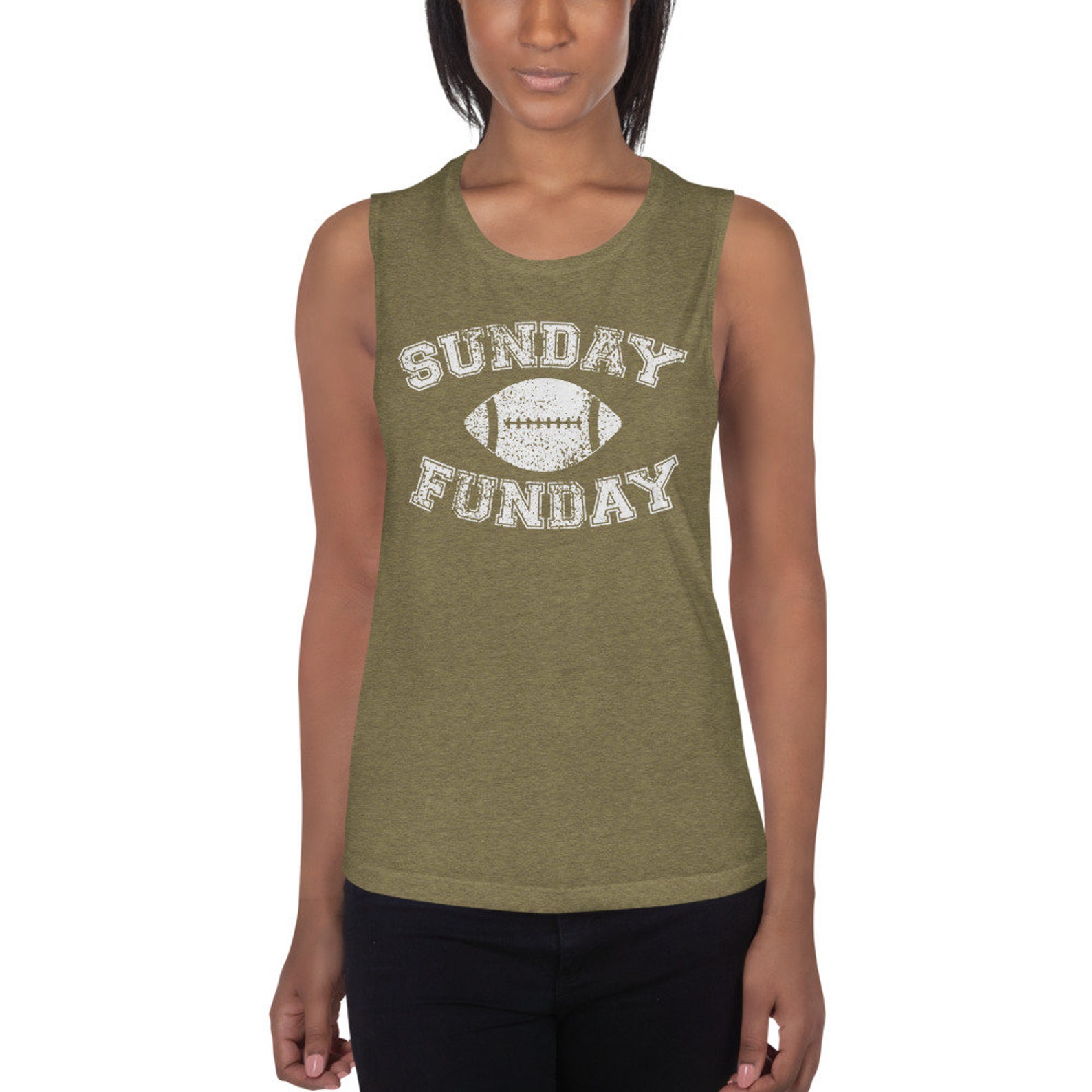 Football Tank Tops Sunday Funday Muscle Tank Football Shirts - Etsy