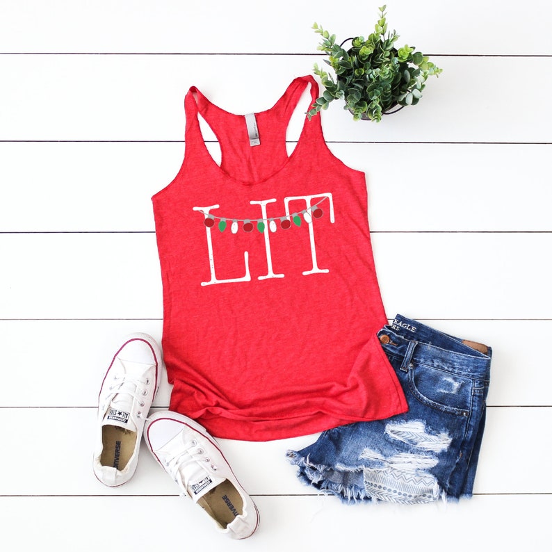 Christmas Tank Top, Funny Yoga Tanks, Exercise Tops, Christmas Running ...