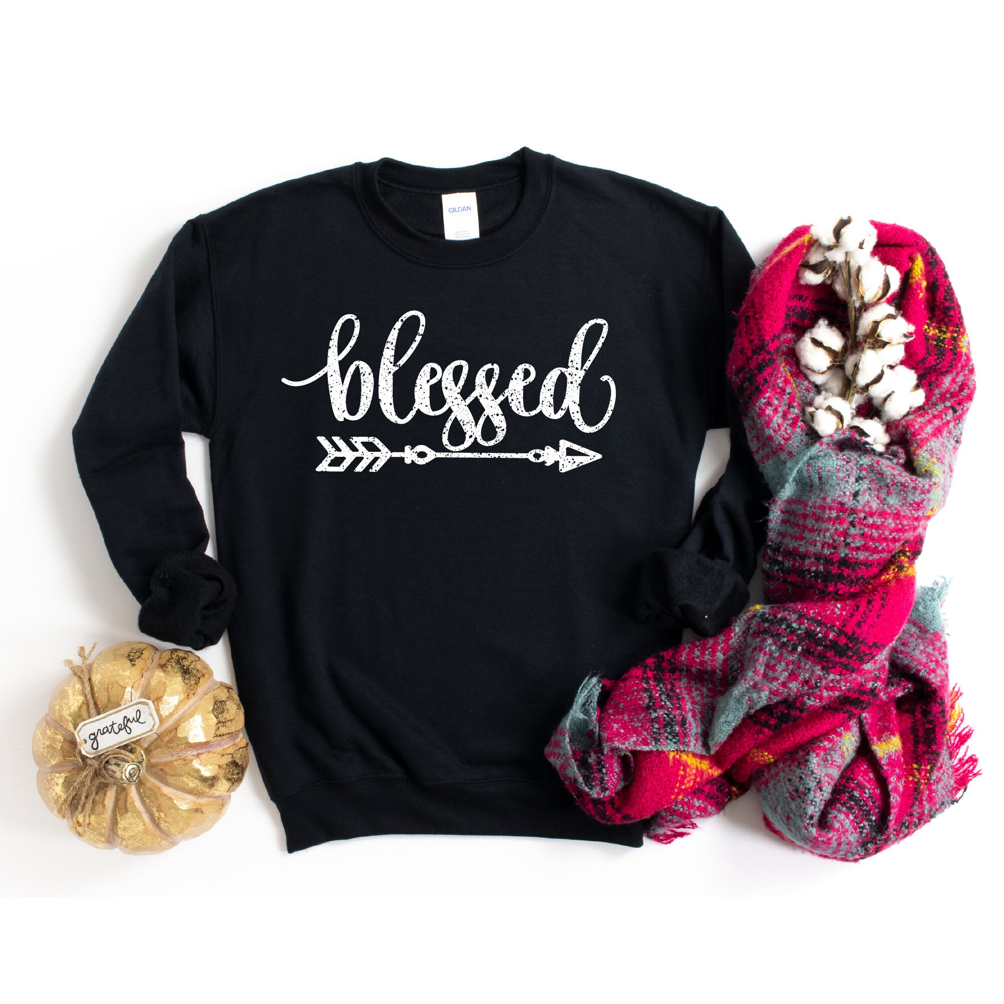 Blessed Sweatshirt, Fall Sweater, Thanksgiving Sweatshirts for Women ...