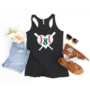 Personalized Baseball Tank Top, Baseball Shirts for Women, Baseball Mom ...