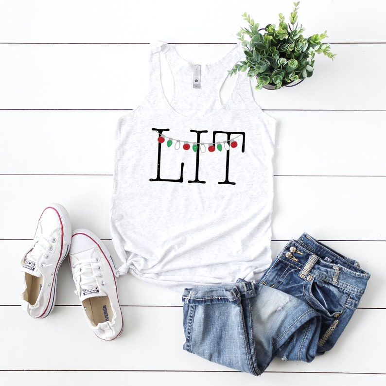Christmas Tank Top, Funny Yoga Tanks, Exercise Tops, Christmas Running ...