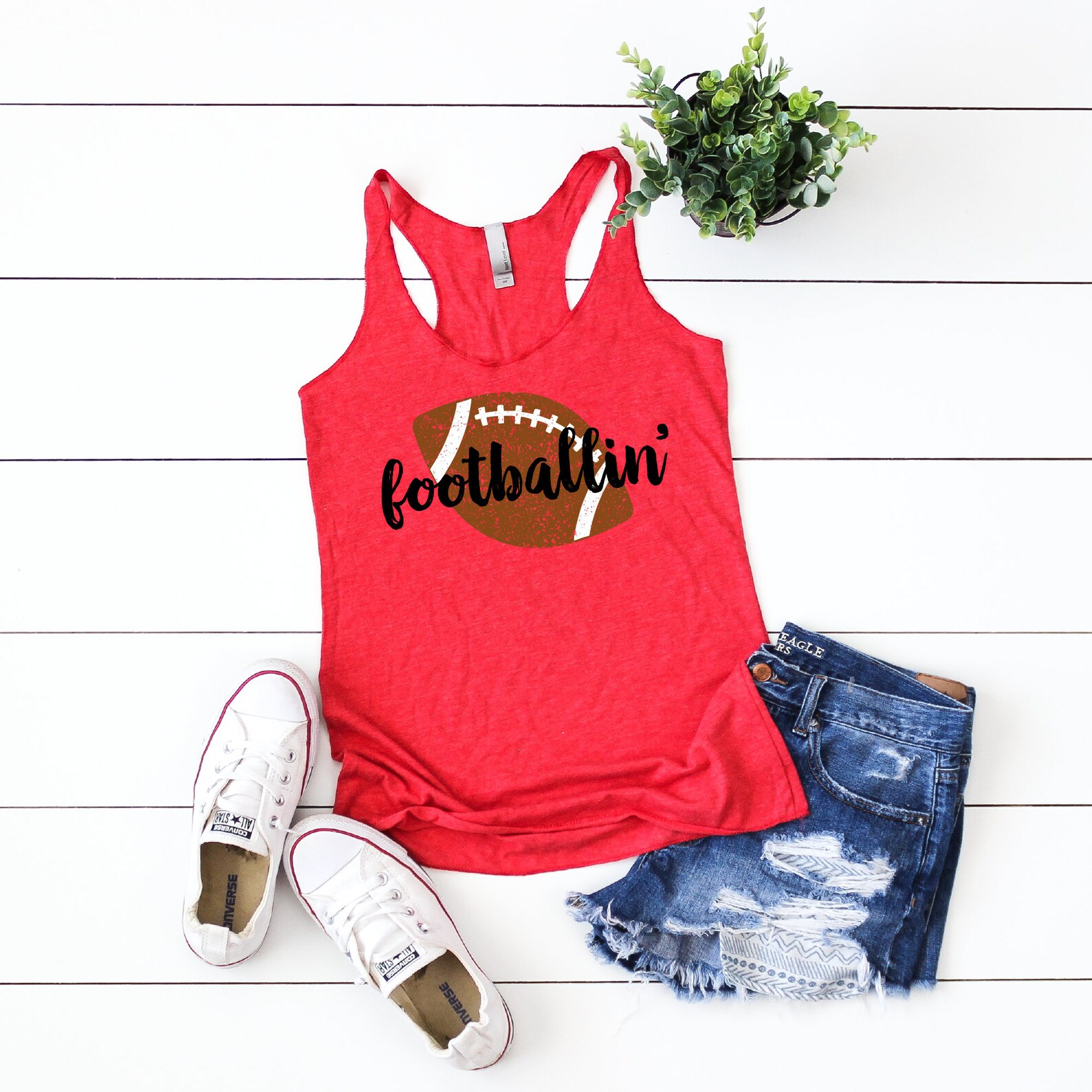 Football Mom Tank Tops, Football Shirts for Women, Footballin' Shirt ...