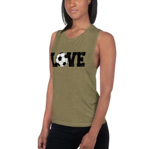 Soccer Mom Tank Tops, Soccer Muscle Tank, Soccer Shirts for Women, Game ...