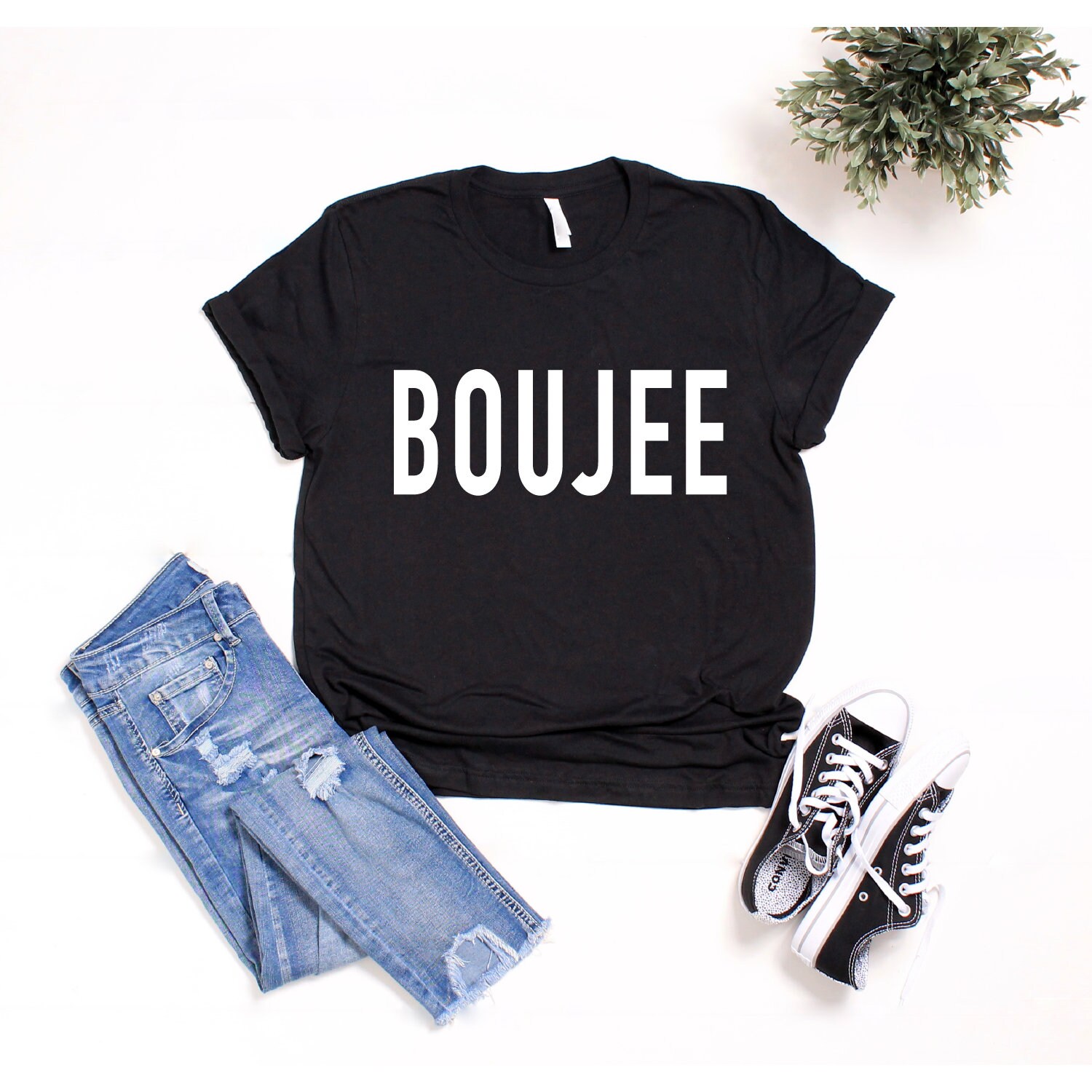 Boujee Shirt Shirts With Sayings Bad and Boujee Funny | Etsy