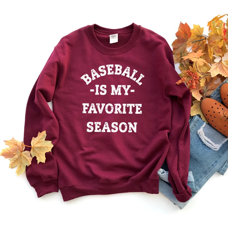 Baseball Sweatshirt Womens Baseball Sweater Cute Baseball | Etsy