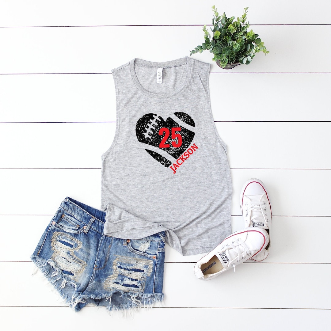Custom Football Tanks, Football Tank Tops for Women, Personalized ...