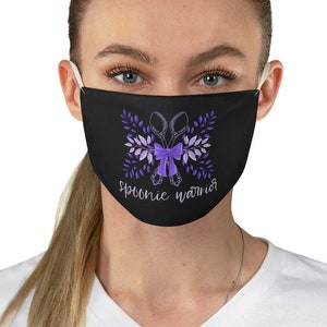 Spoonie Warrior Purple Butterfly Spoons Face Mask Fibro - Etsy