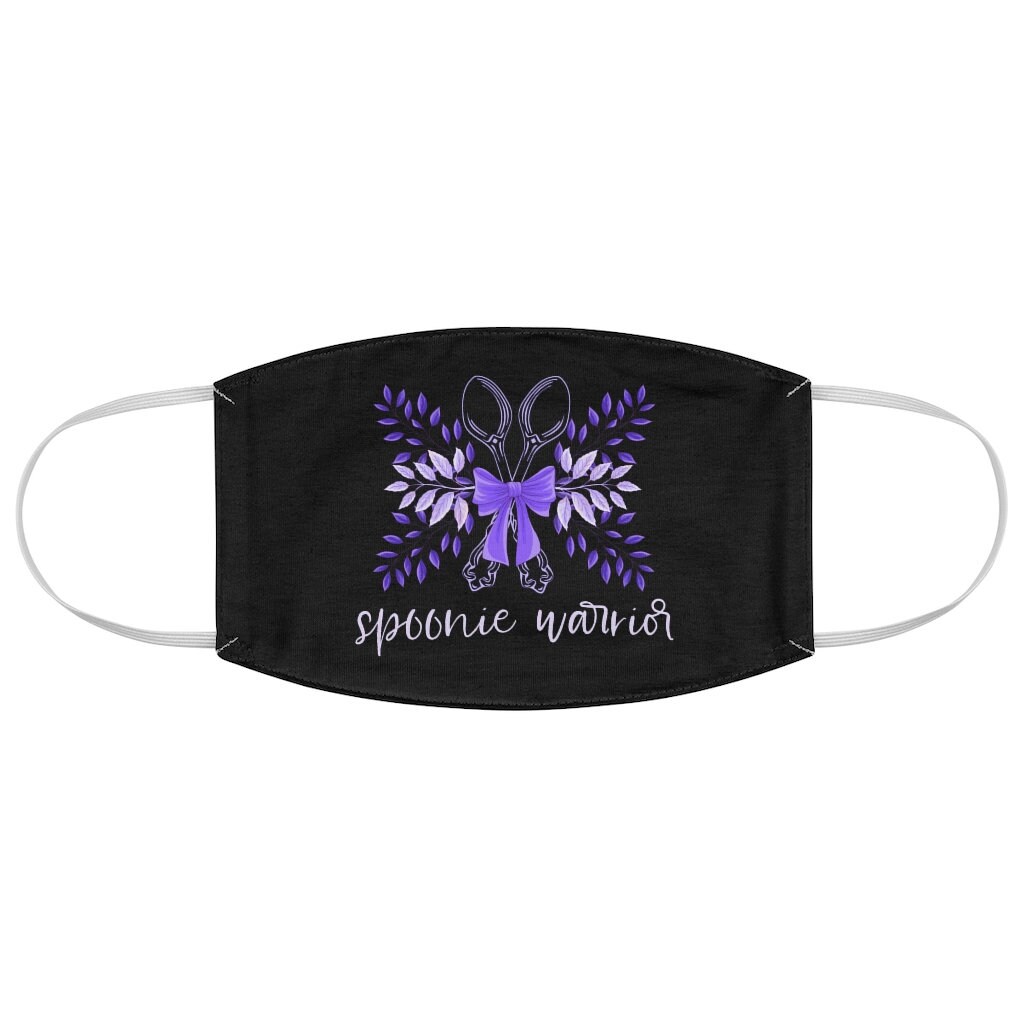 Spoonie Warrior Purple Butterfly Spoons Face Mask Fibro - Etsy