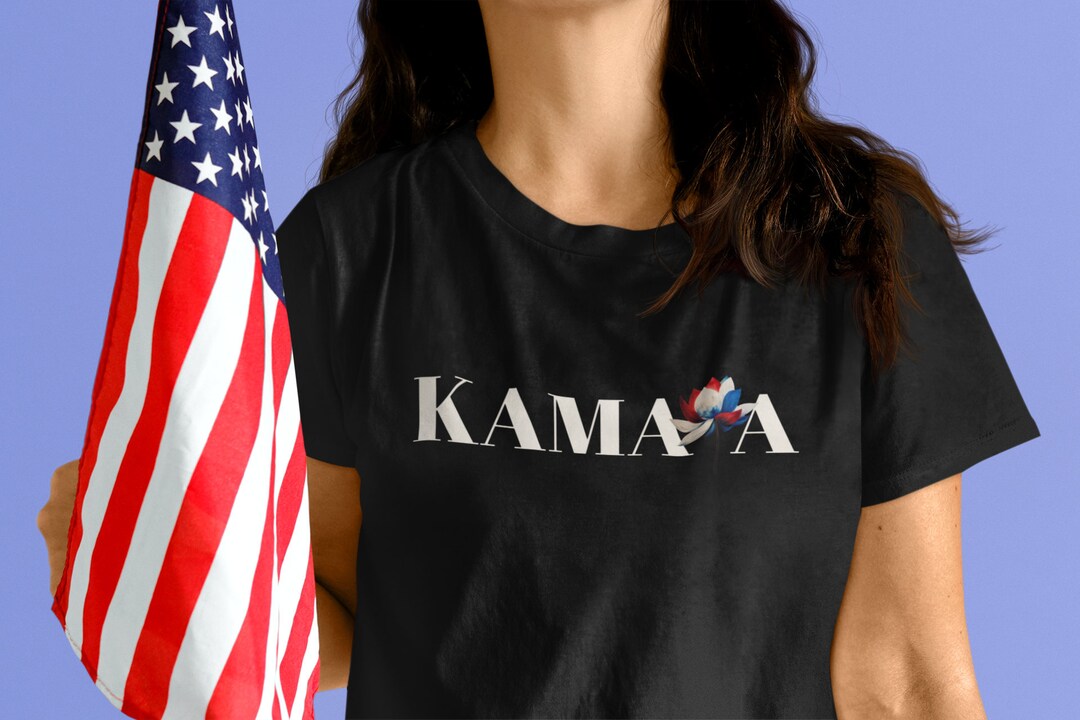 Kamala Harris for President Lotus Flower Red White Blue Tshirt, Lotus ...