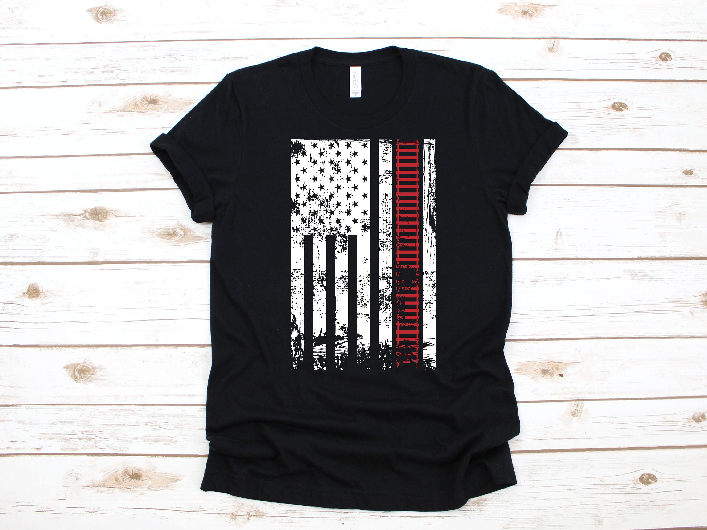 Train American Flag USA Conductor Railroad Tracks T-shirt, Tank Top ...