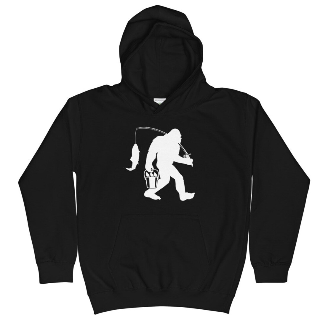 Bigfoot Sasquatch Fishing Apparel Hoodie - Etsy